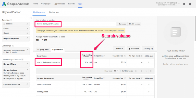 How To Use Google Keyword Planner Tool For SEO Keyword Research