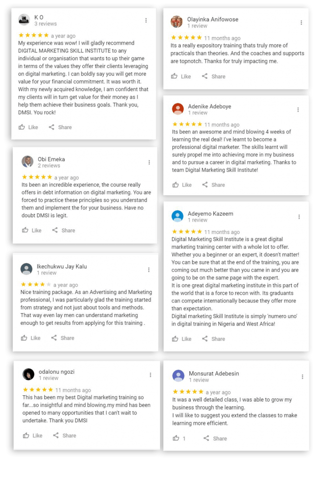 Digital Marketing Training Course in Lagos and Abuja, Nigeria