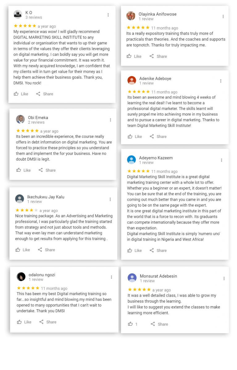 Digital Marketing Training Course in Lagos and Abuja, Nigeria